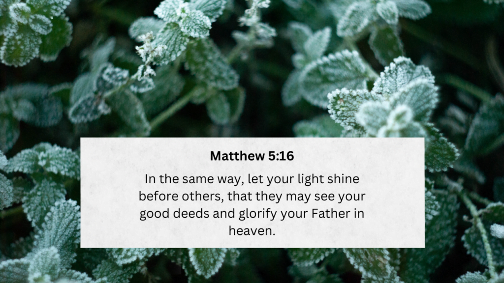 Inspiring Others through Good Deeds in Matthew 5:16