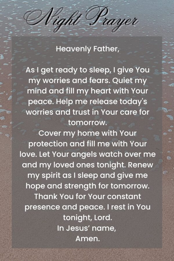 A Short Night Prayer For A Peaceful Mind Sleep