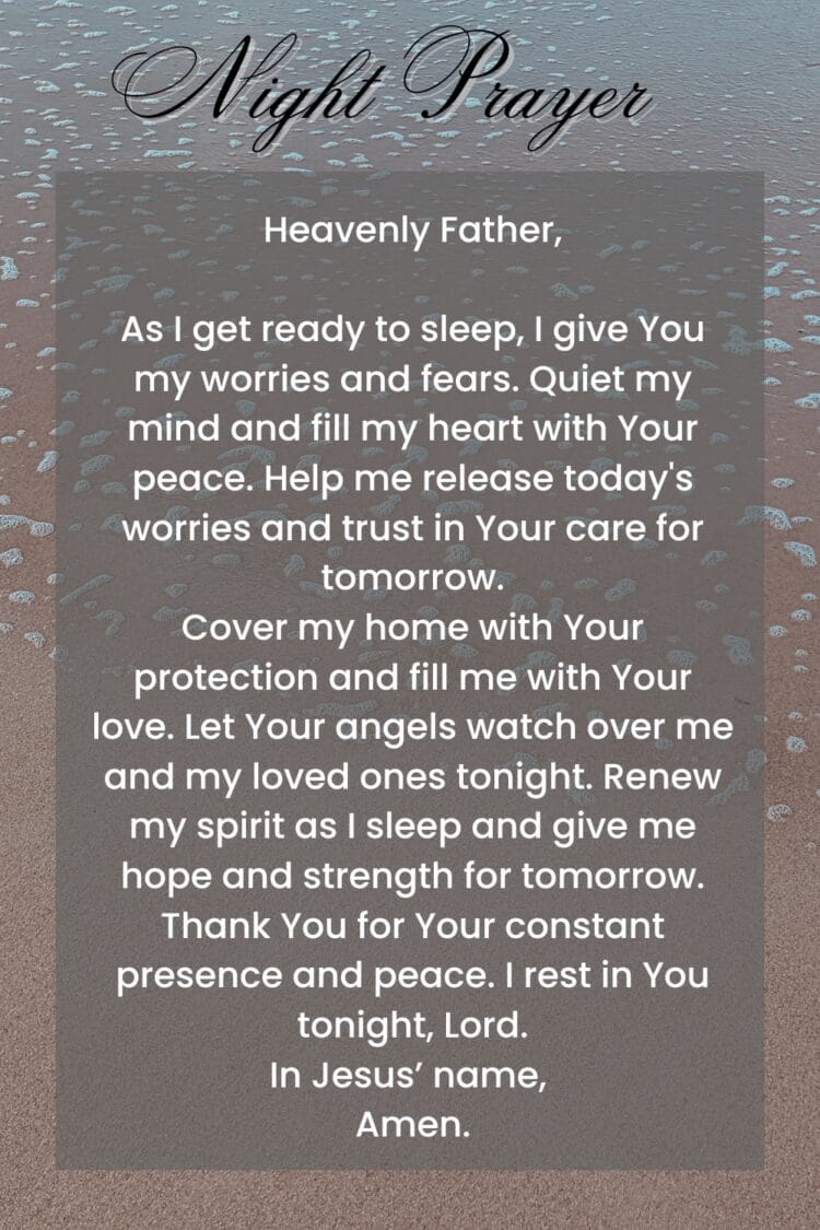 A Short Night Prayer For A Peaceful Mind Sleep