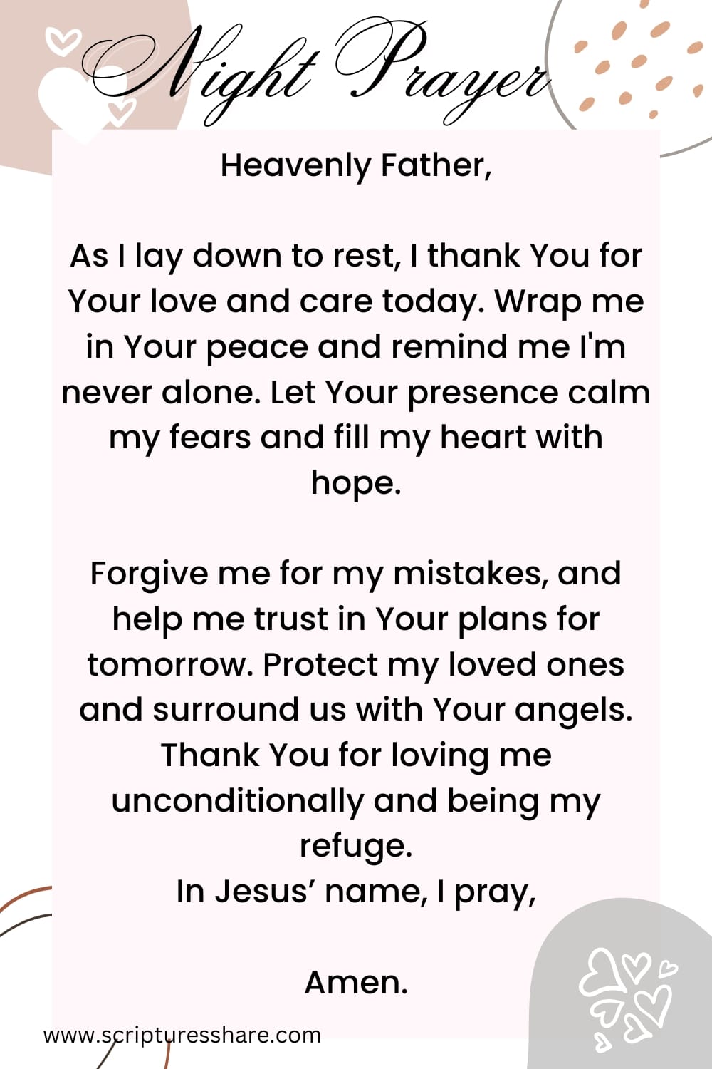 Bedtime Prayer To Feel God’s Love And Care