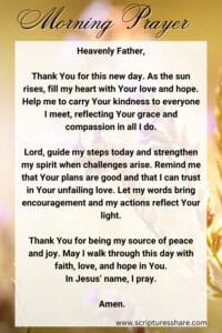Prayer To Start Your Morning With Love And Hope