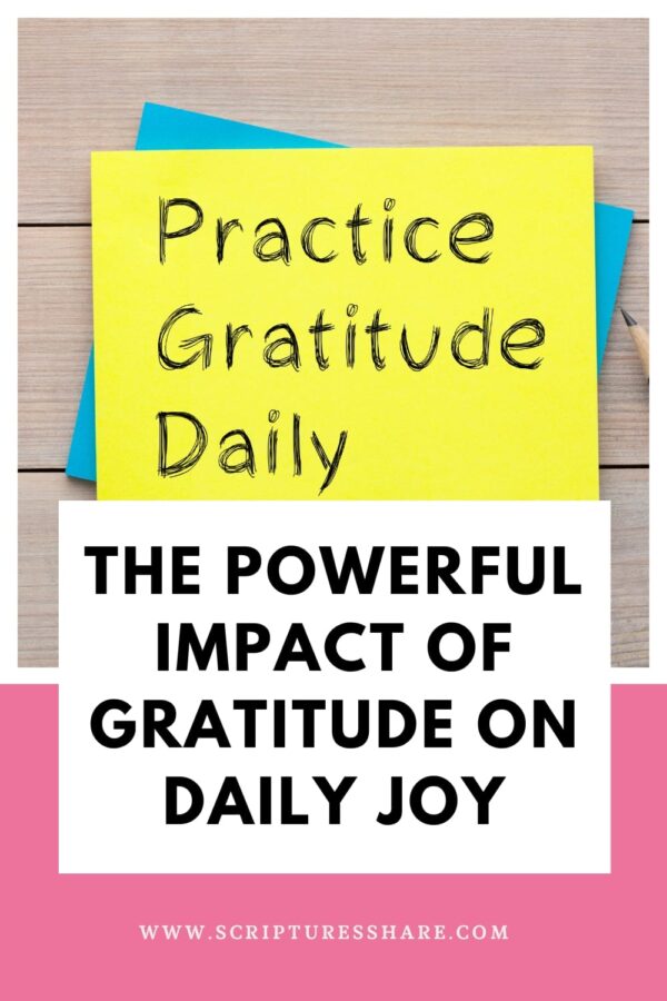 The Powerful Impact Of Gratitude On Daily Joy