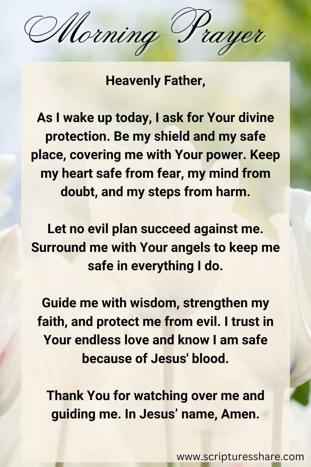 A Daily Morning Prayer For God S Divine Protection