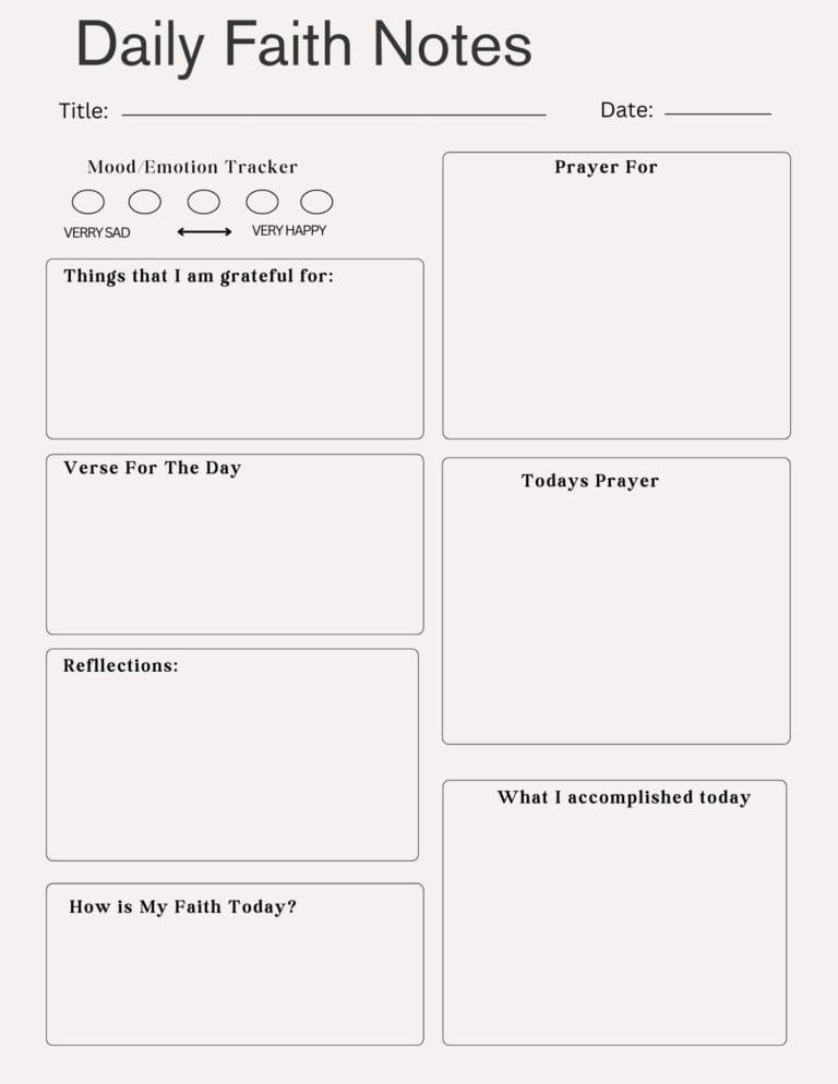 Bible Study PDF Sheets