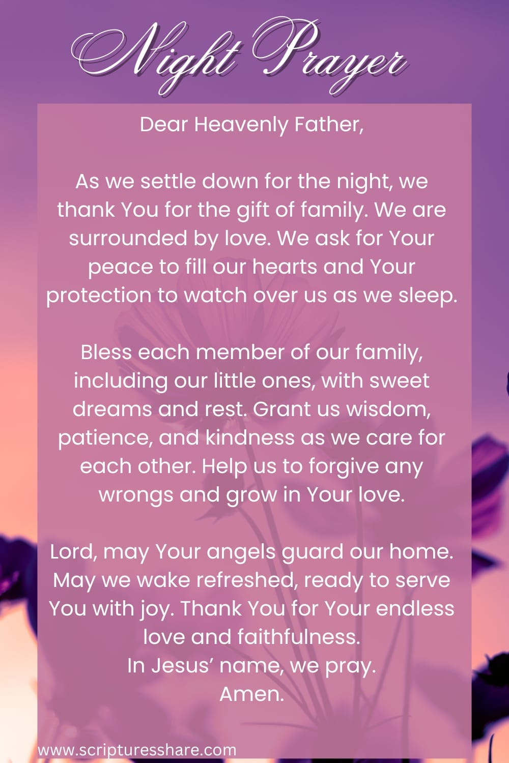 Bedtime Blessing Family Prayer For Sweet Dreams And Peace