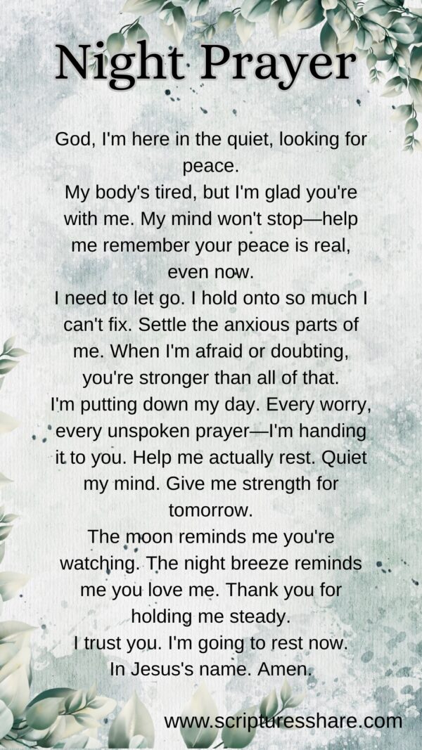 A Prayer For Serenity In The Midnight Hours