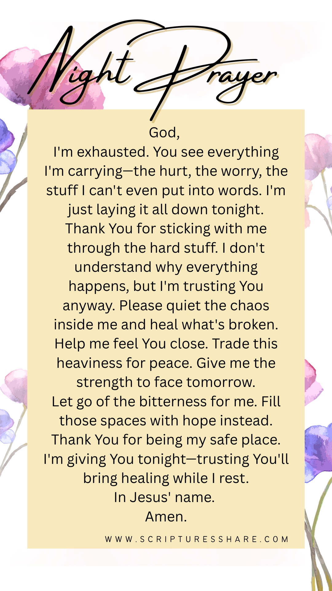 Powerful Night Prayer For Emotional Healing And Inner Peace