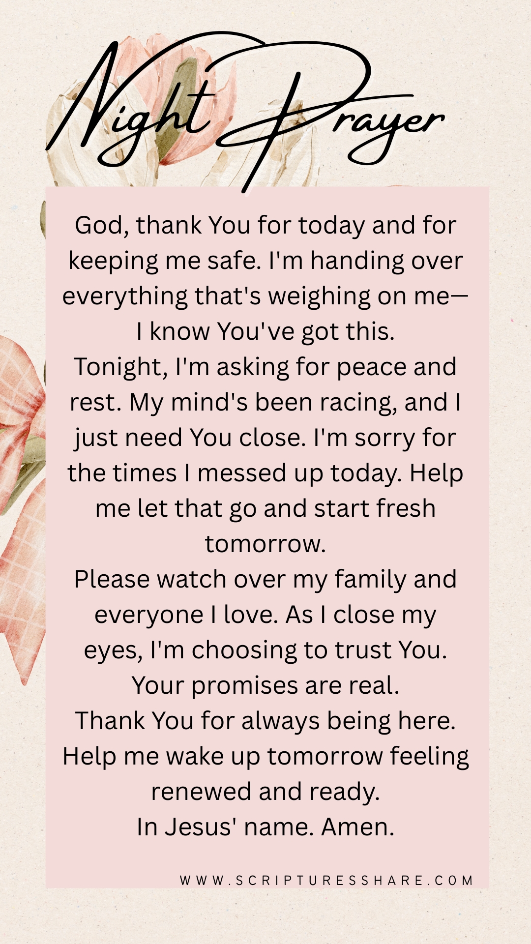 Beautiful Good Night Prayer: Rest In God’s Presence