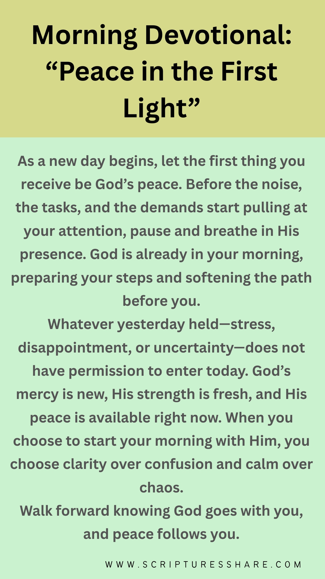 Begin Your Day With Peace: A Powerful Morning Prayer For Calmness