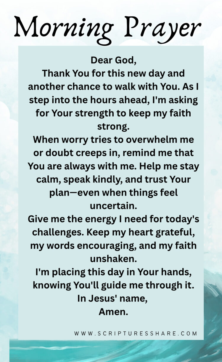 Powerful Morning Prayer To Keep Your Faith Strong