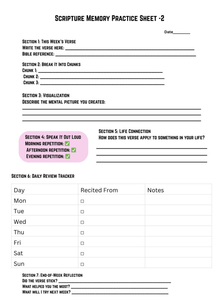 How To Memorize Short Bible Verses Easily