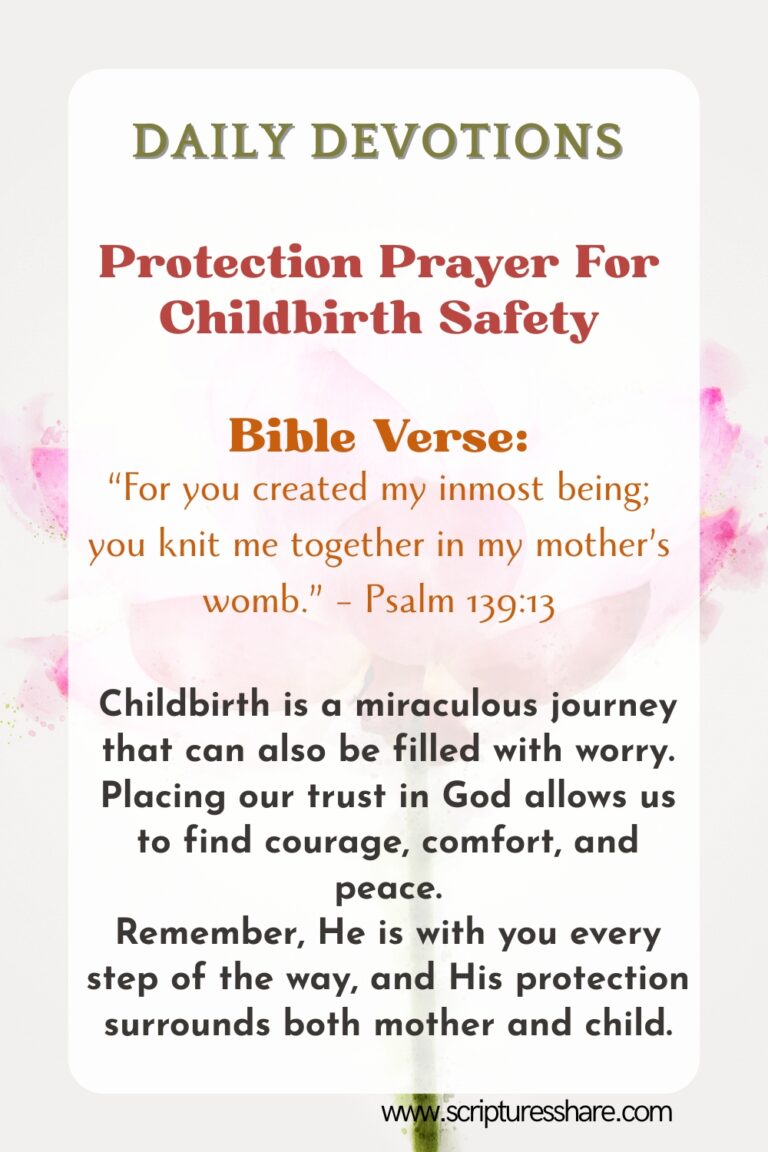 A Powerful Protection Prayer For Childbirth Safety