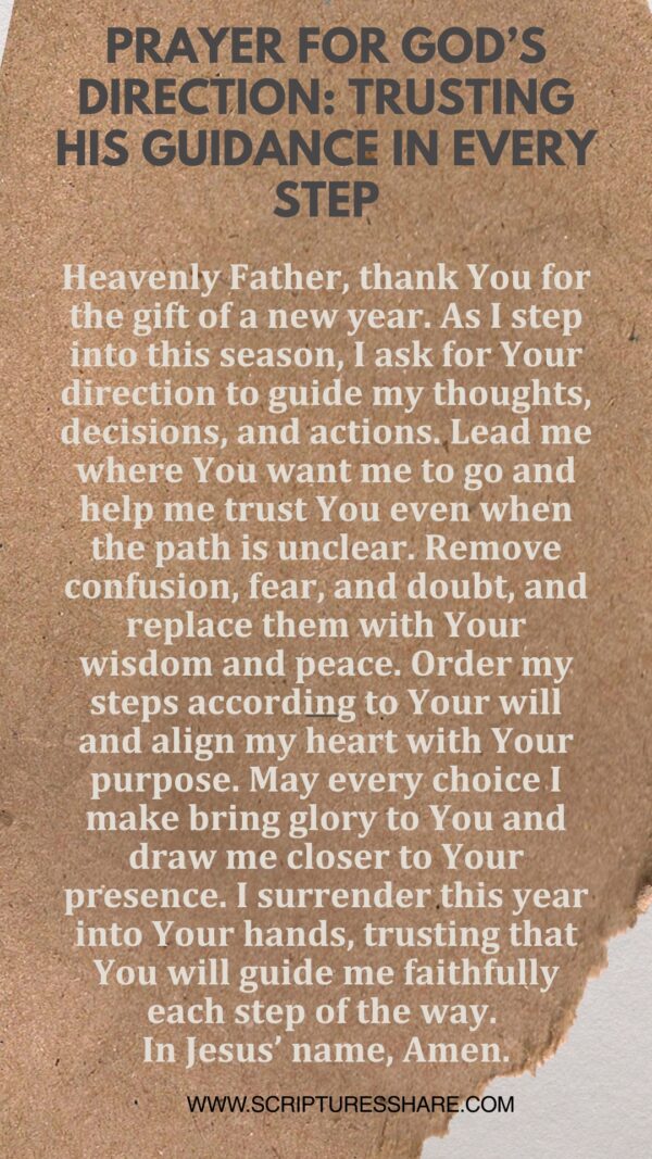 Prayer For God’s Direction: Trusting His Guidance