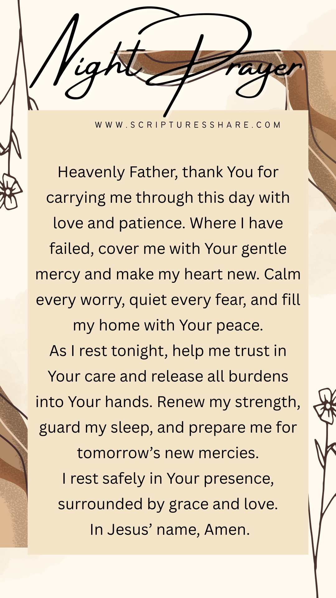 Ending The Day With God’s Gentle Mercy – Night Prayer