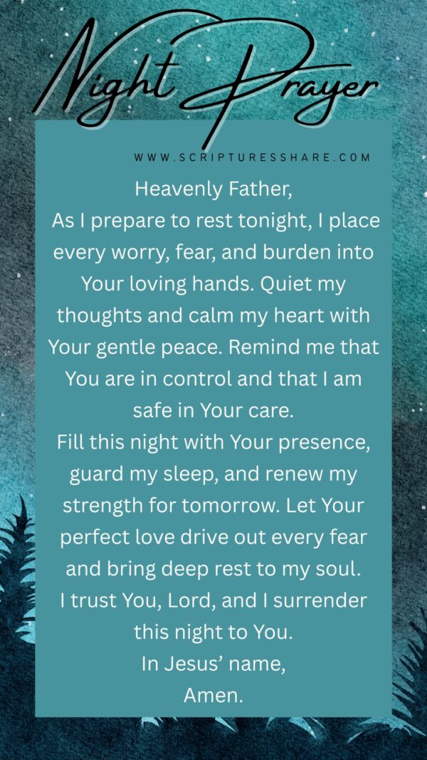 Night Prayer To Calm Your Heart And Quiet Mind