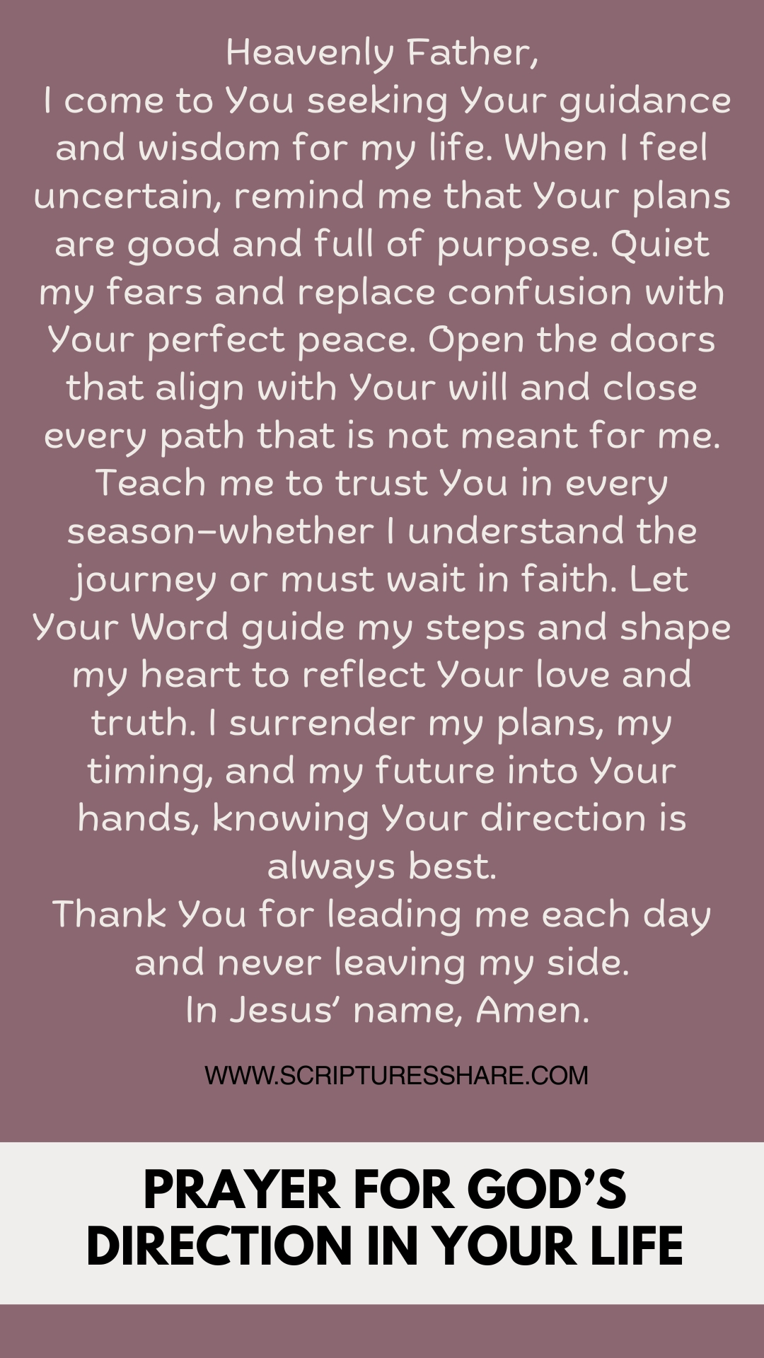 Prayer For God’s Direction In Your Life: His Perfect Path