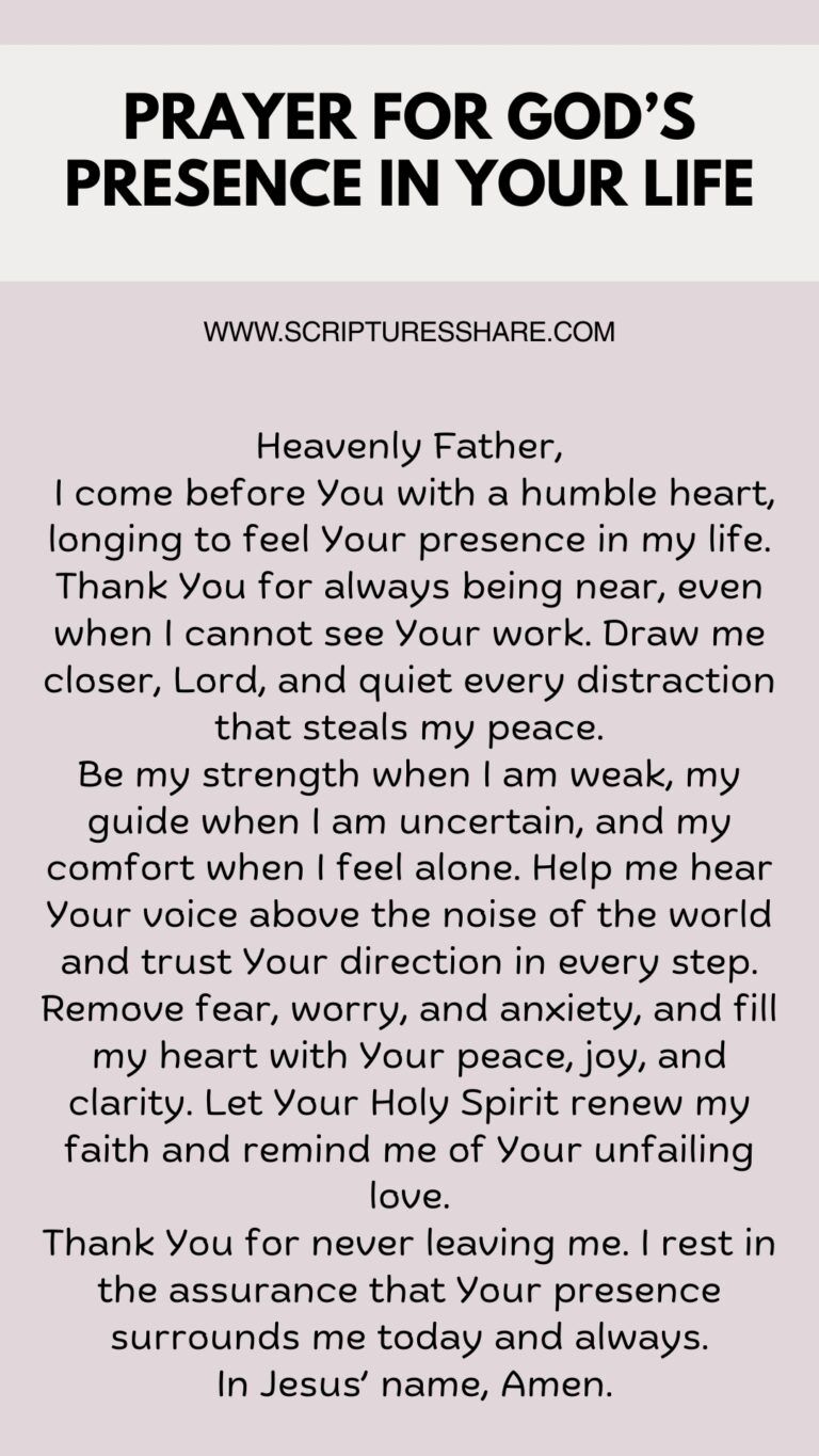 A Powerful Prayer For God’s Presence In Your Life