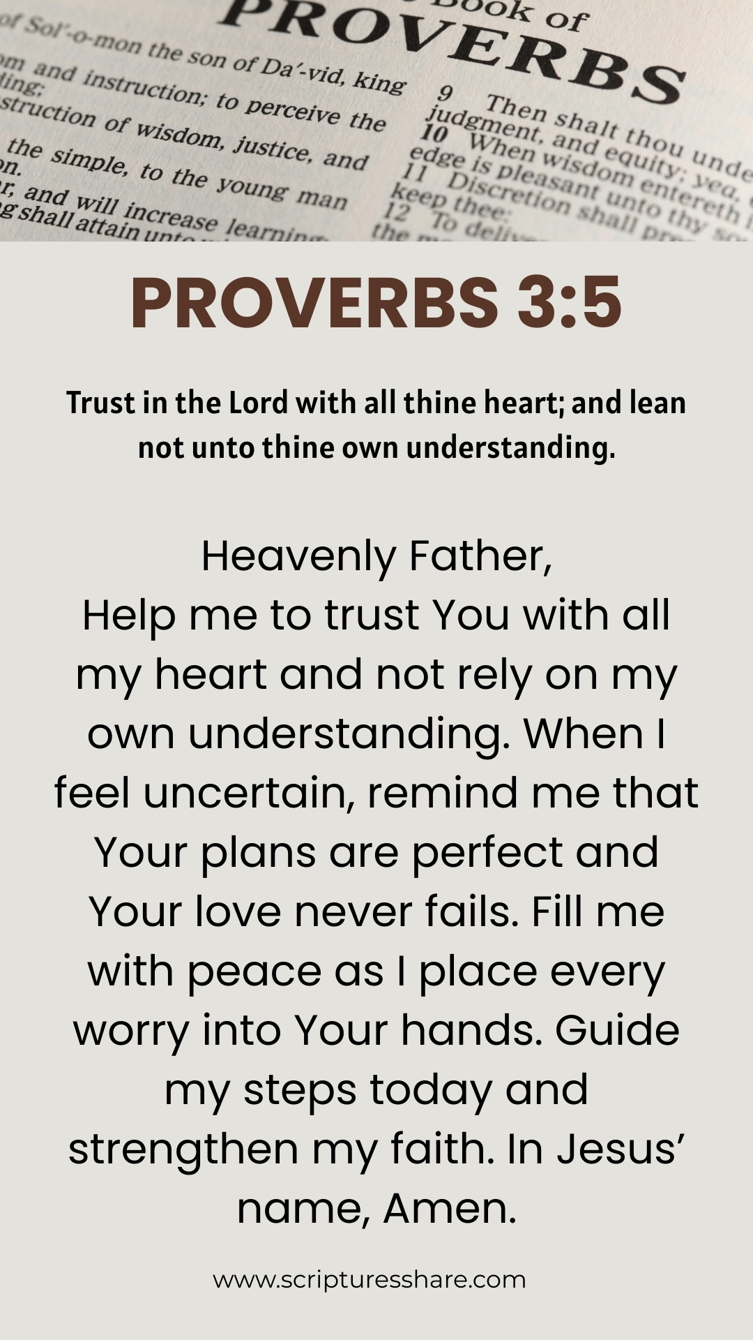 Trust In The Lord Fully – A Short Devotional On Proverbs 3:5