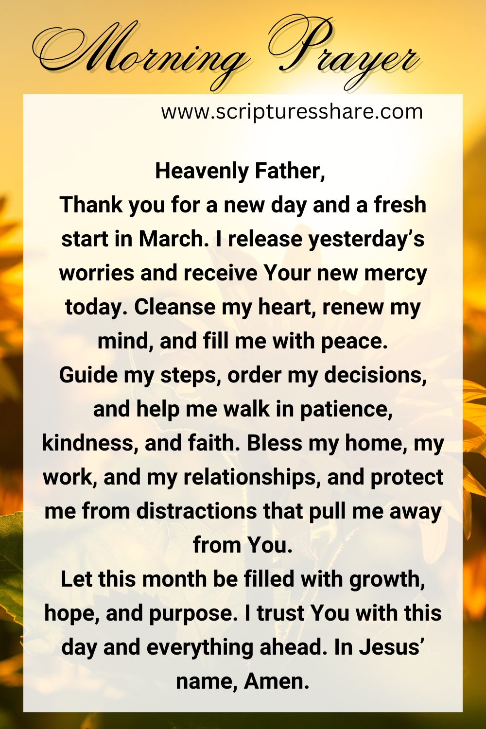 Prayer For A Fresh Start: New Mercies, New Beginnings